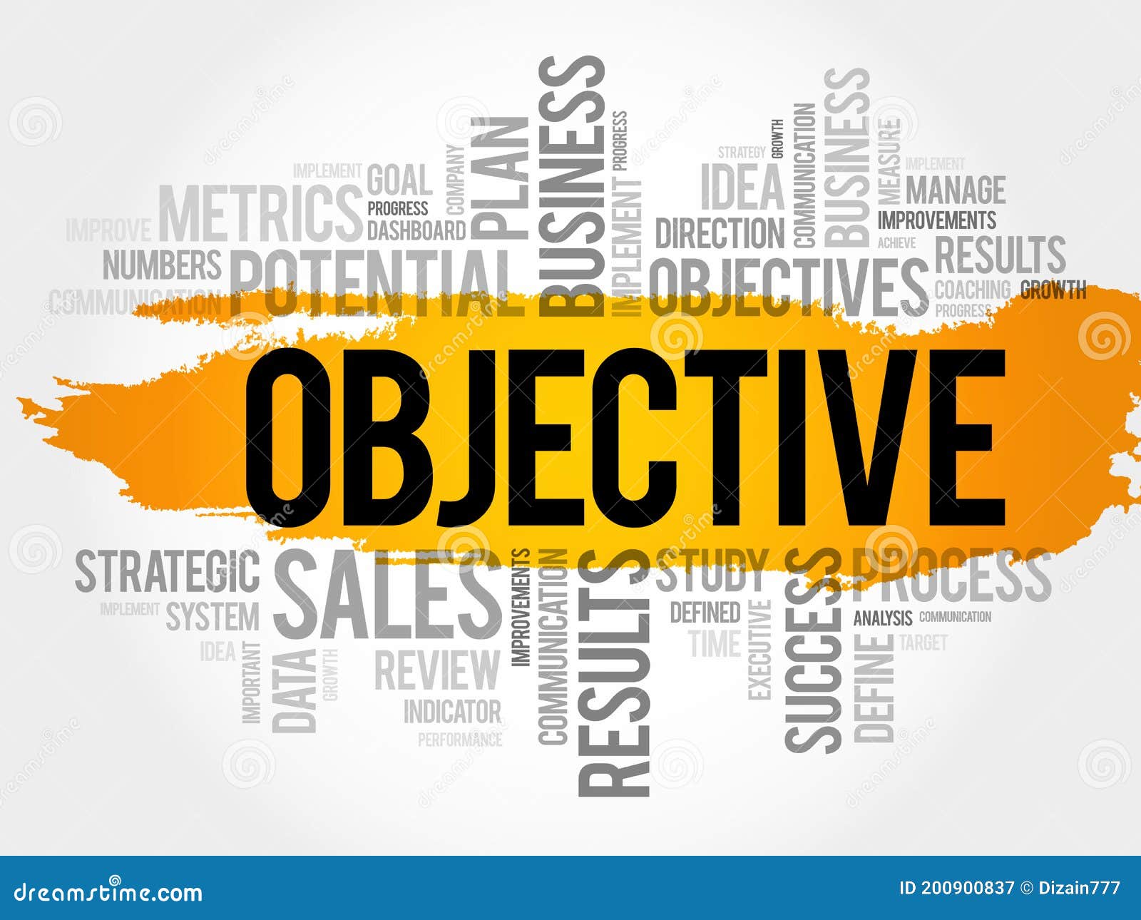 Objective Word Cloud Collage Stock Illustration - Illustration of ...