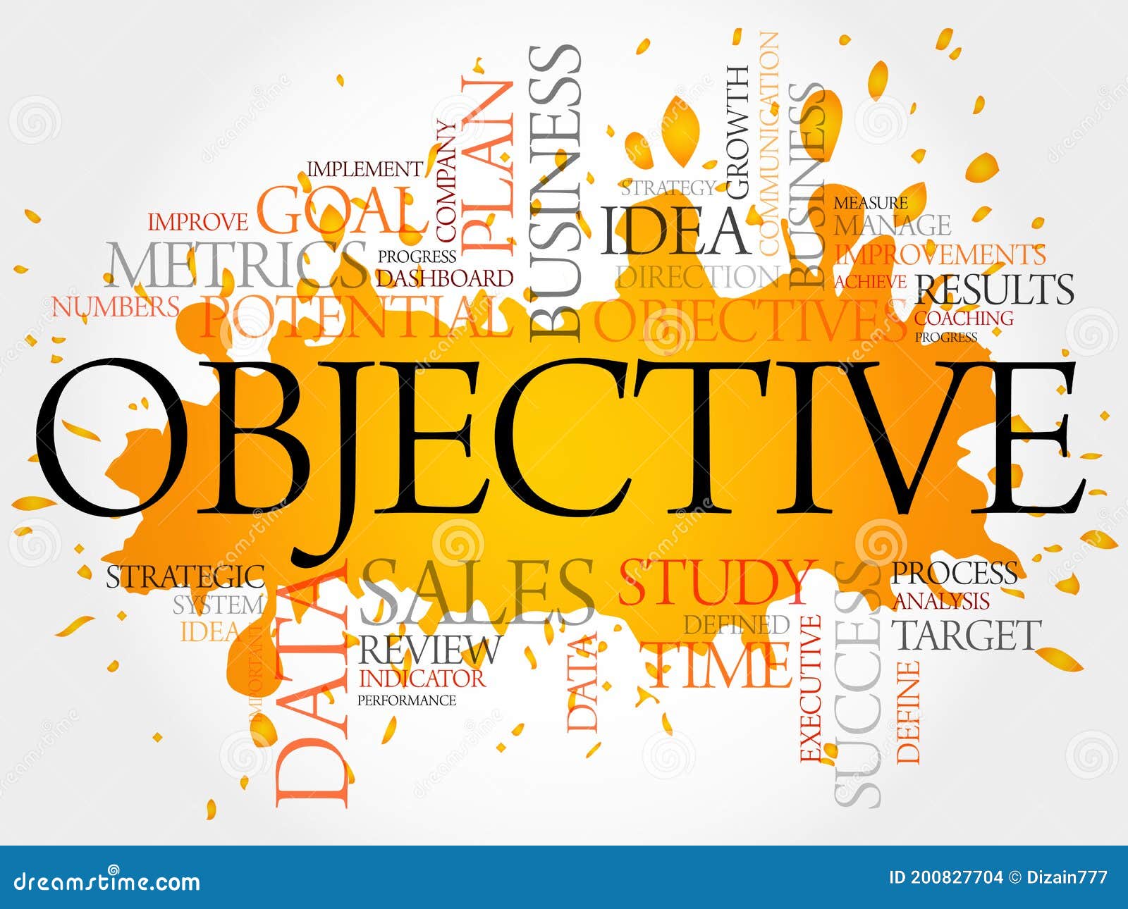 Objective word cloud stock photo. Image of target, design - 200827704