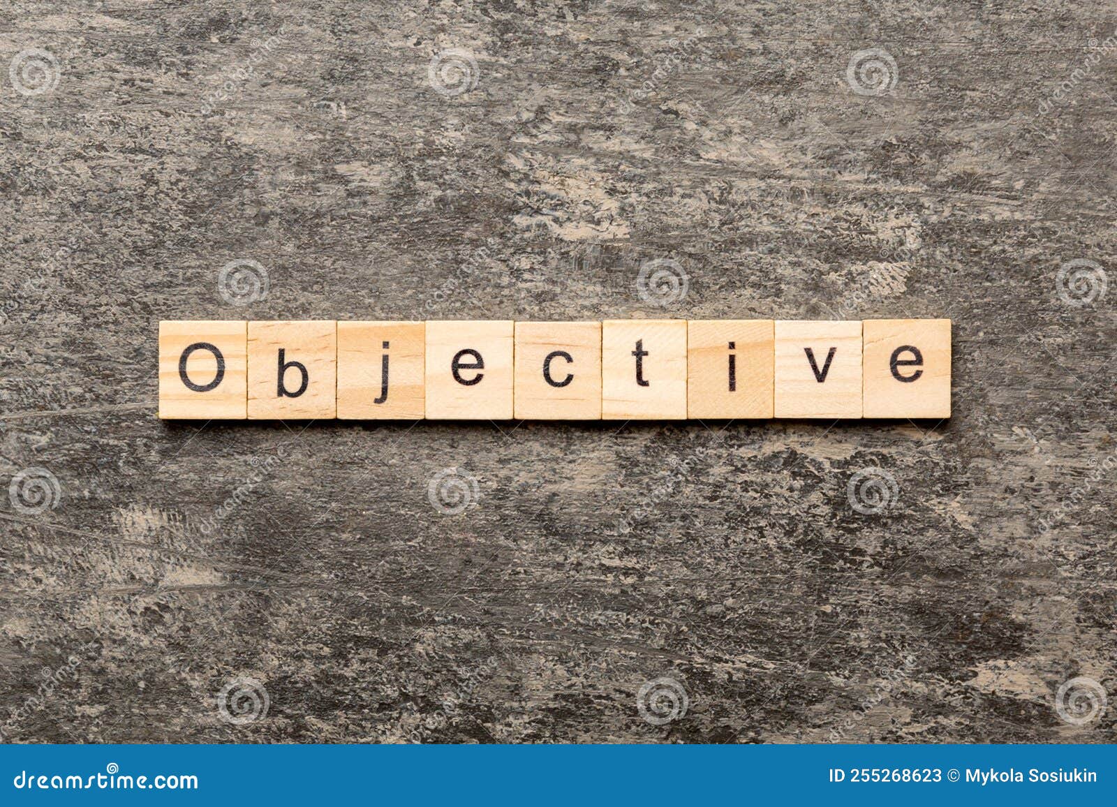 Objective Word Written on Wood Block. Objective Text on Table, Concept ...