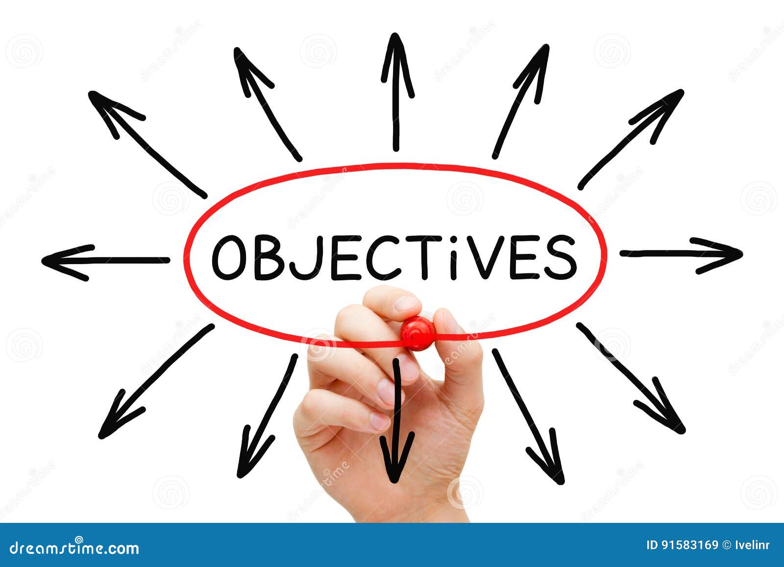 Objectives Arrows Concept stock image. Image of direction - 91583169