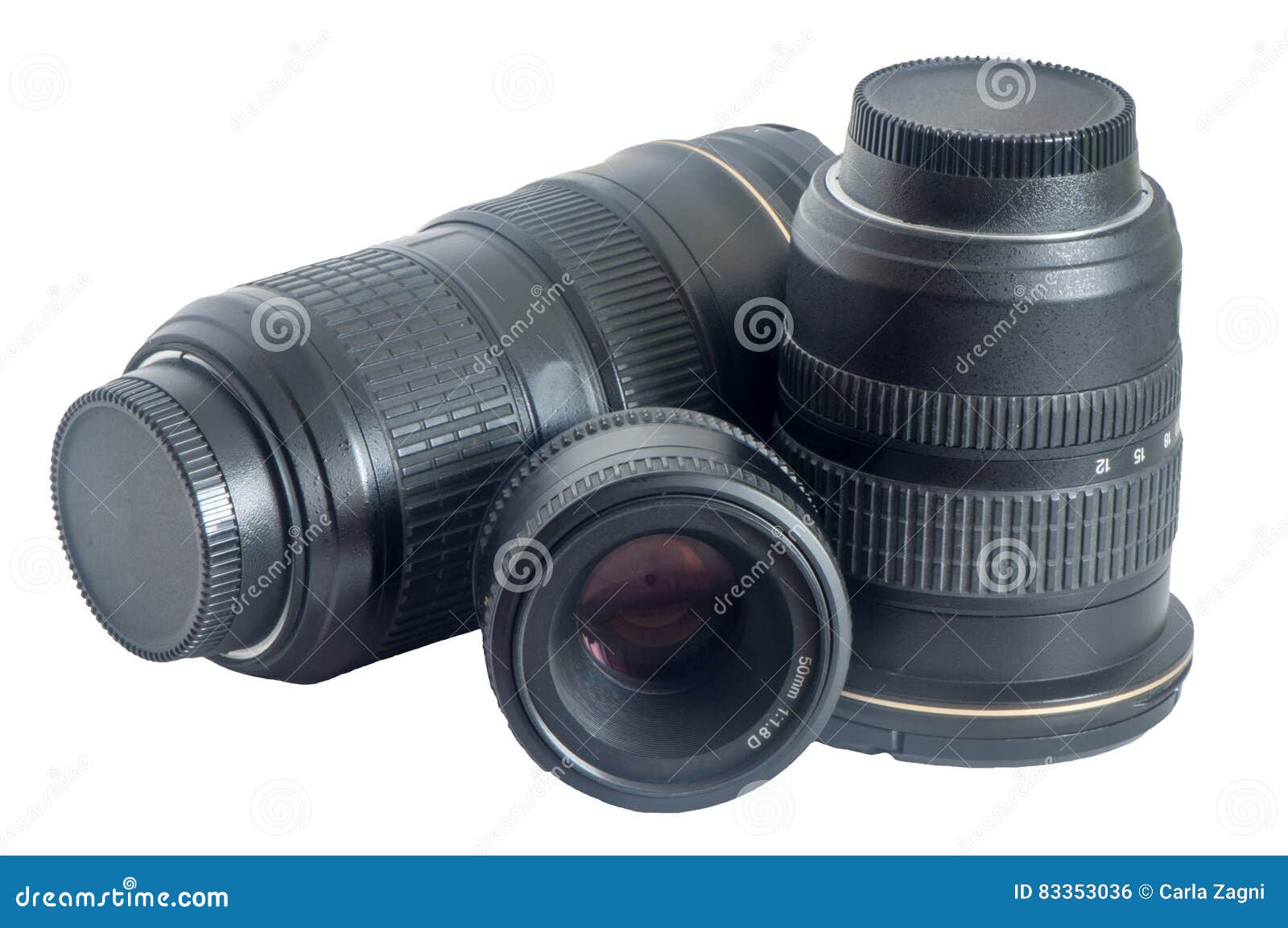 Objectives for the camera stock photo. Image of equipment - 83353036