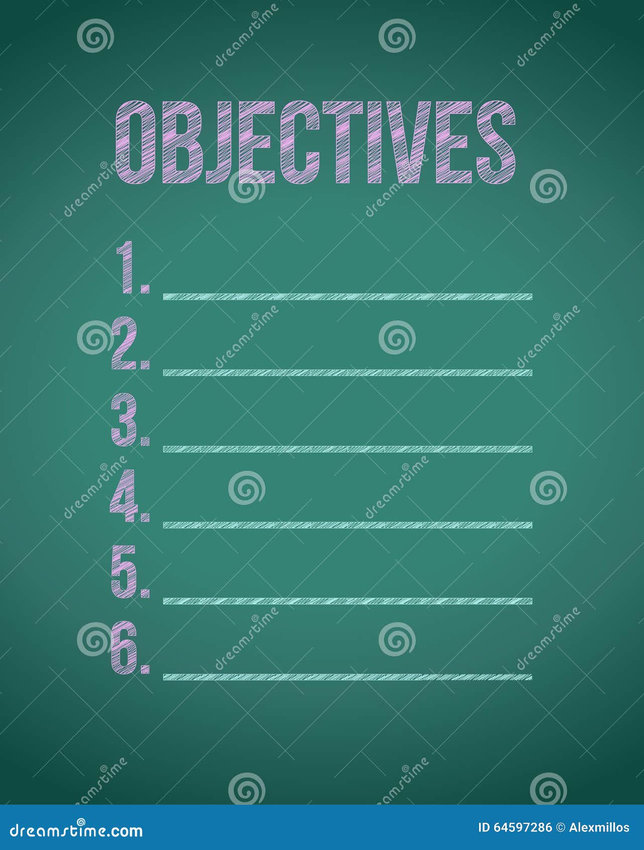 Objectives Chalk Board Illustration Stock Illustration - Illustration ...