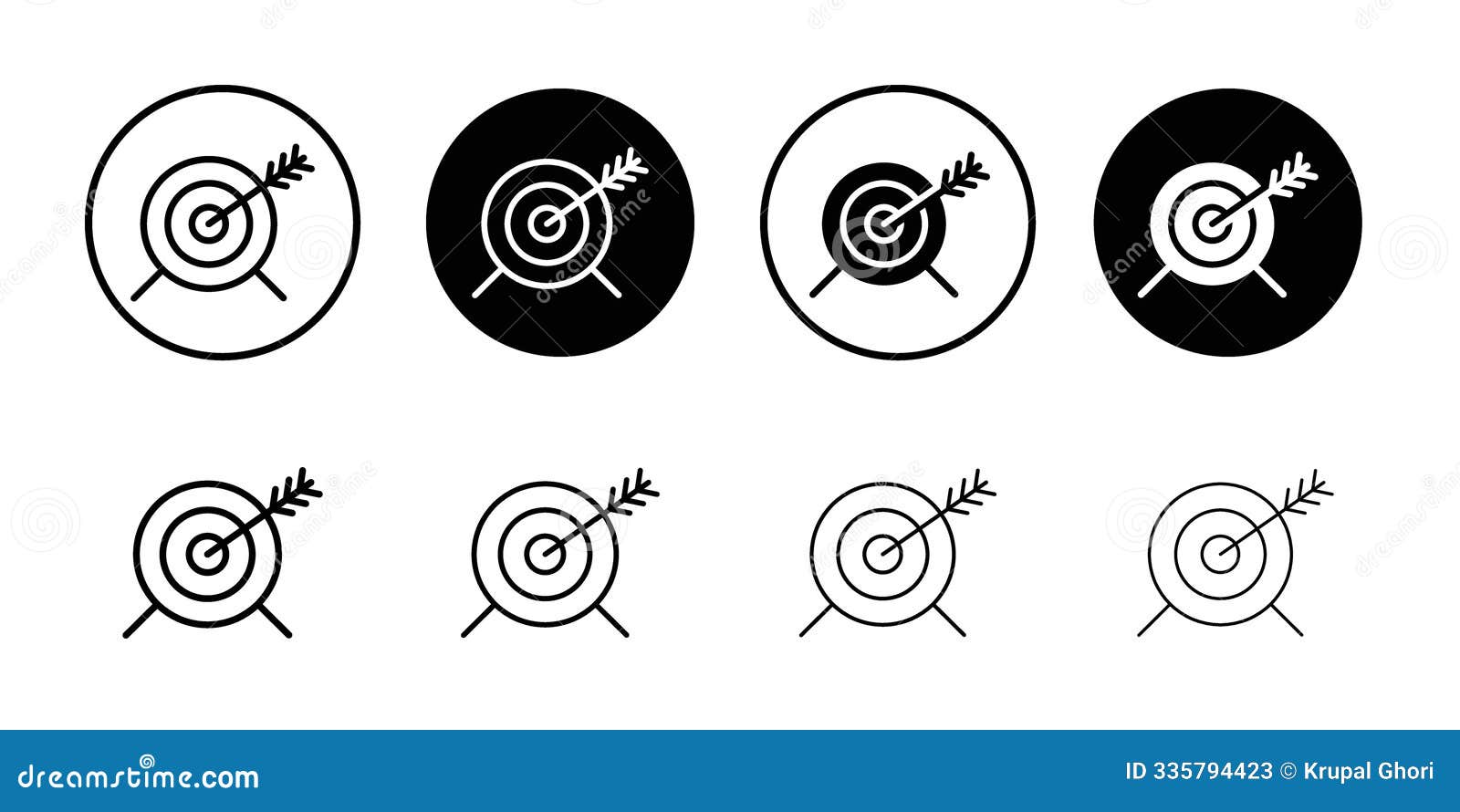 Objectives Icon Logo Set Vector Stock Illustration - Illustration of ...