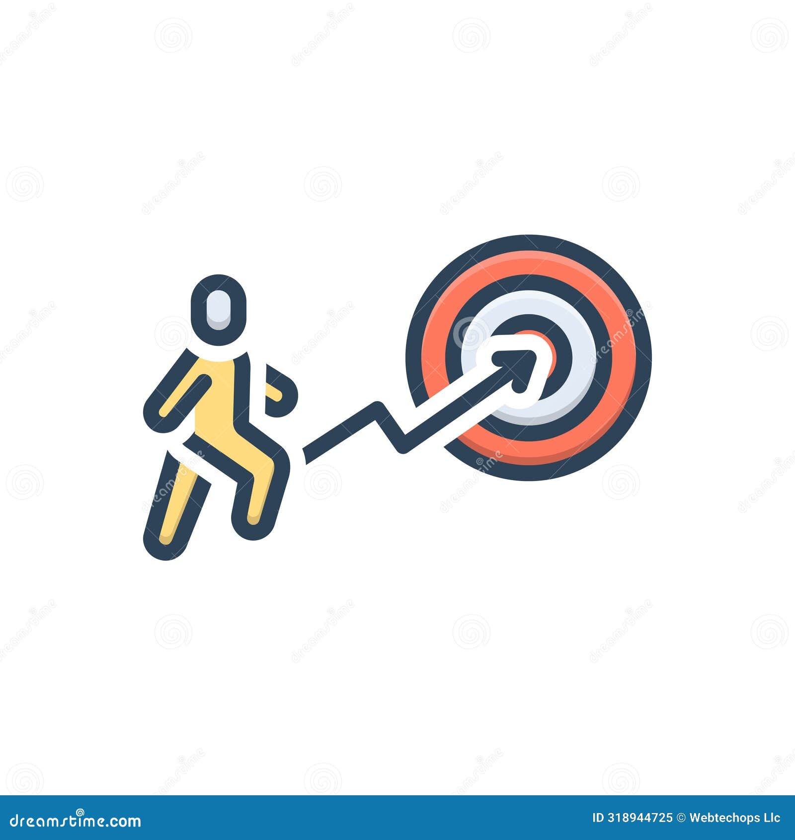 Color Illustration Icon for Objectives, Purpose and Focus Stock Vector ...