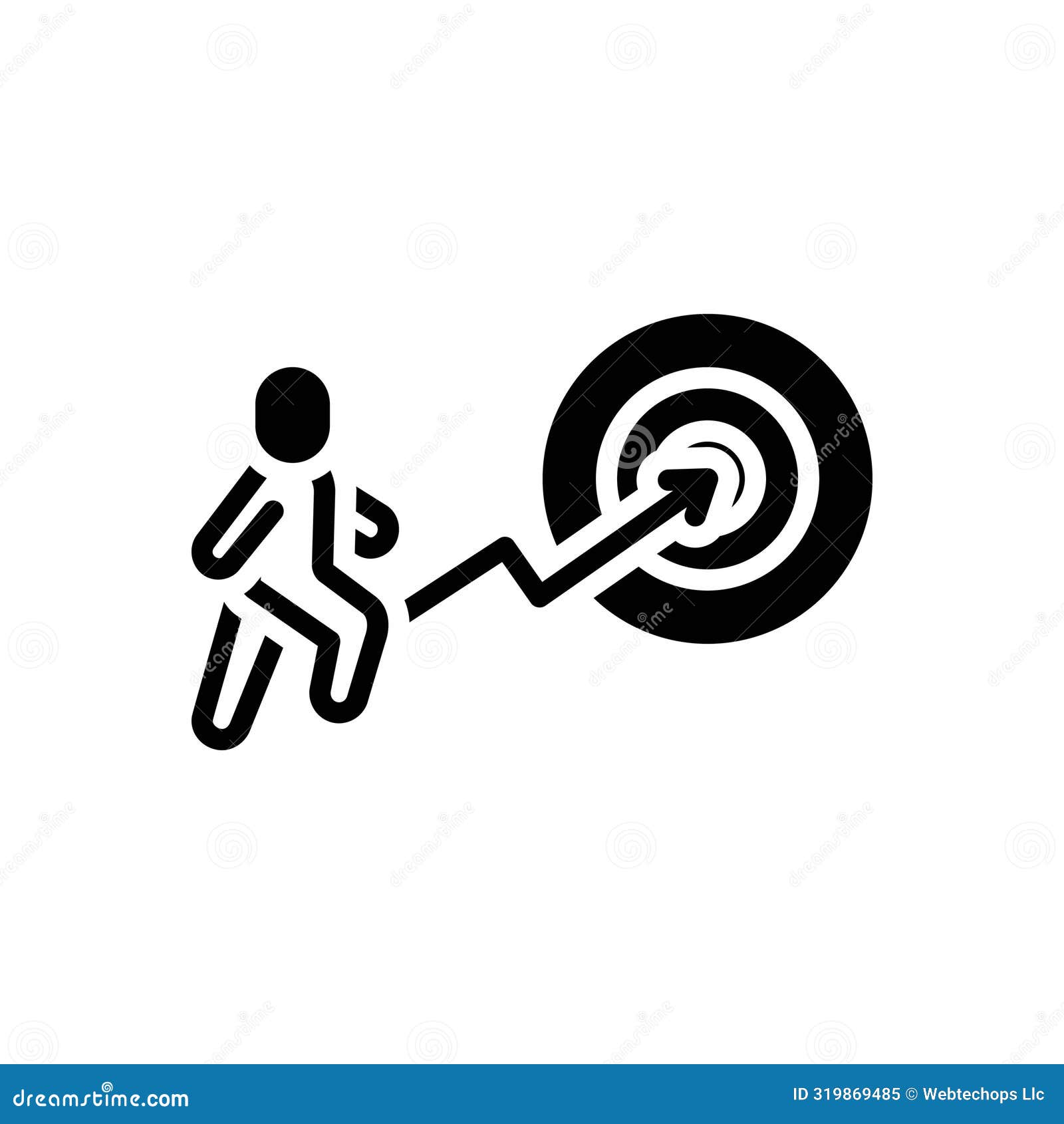 Black Solid Icon for Objectives, Purpose and Focus Stock Illustration ...