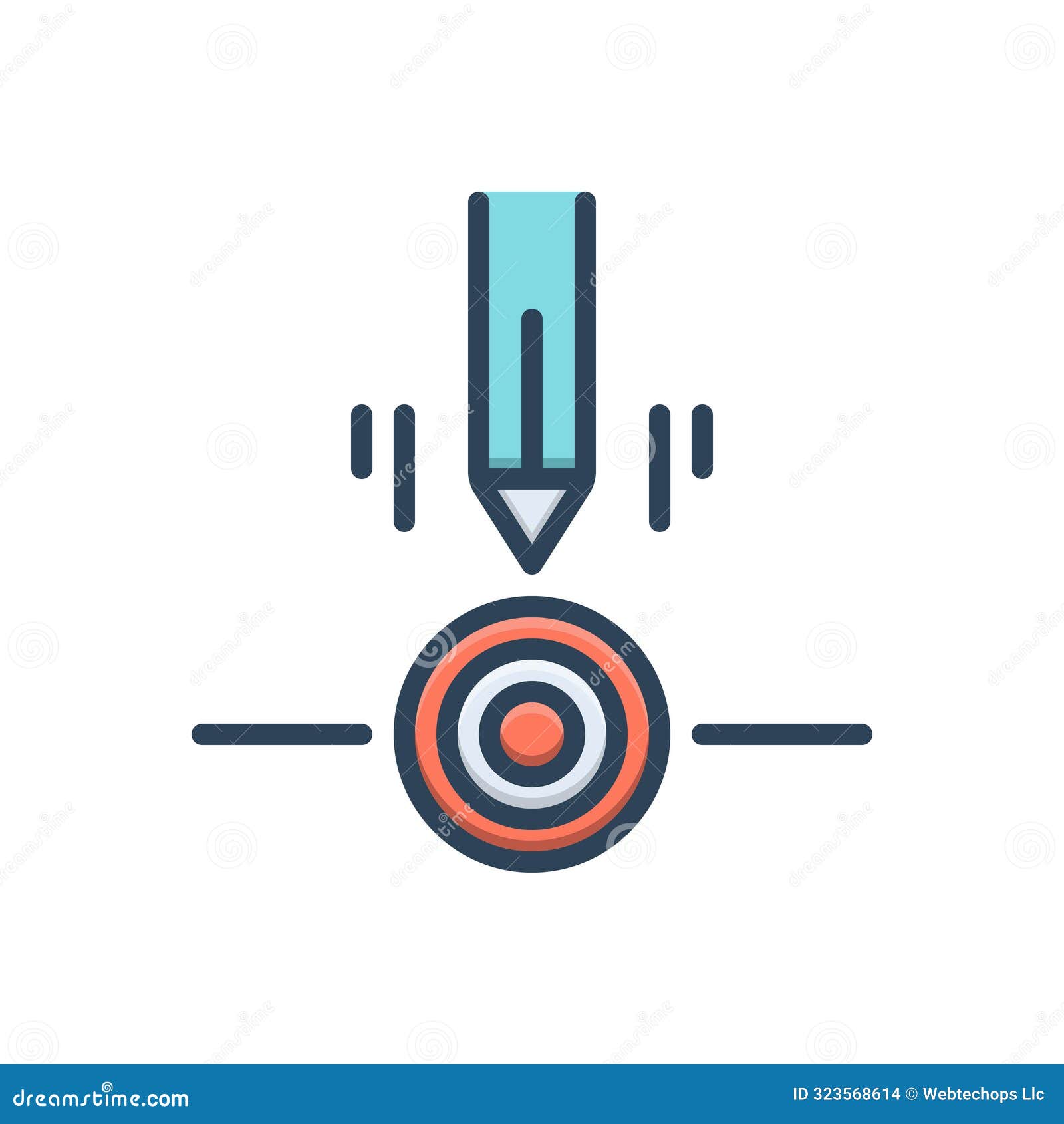 Color Illustration Icon for Objectives, Purpose and Target Stock ...