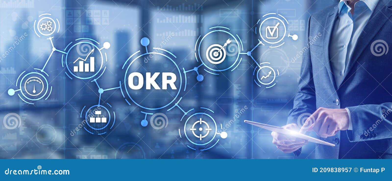 Objectives and Key Results OKR. Methods for Project Management. Stock ...