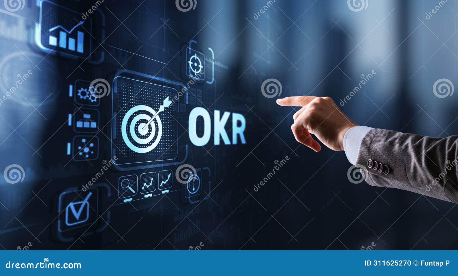 Objectives and Key Results OKR. Methods for Project Management Stock ...