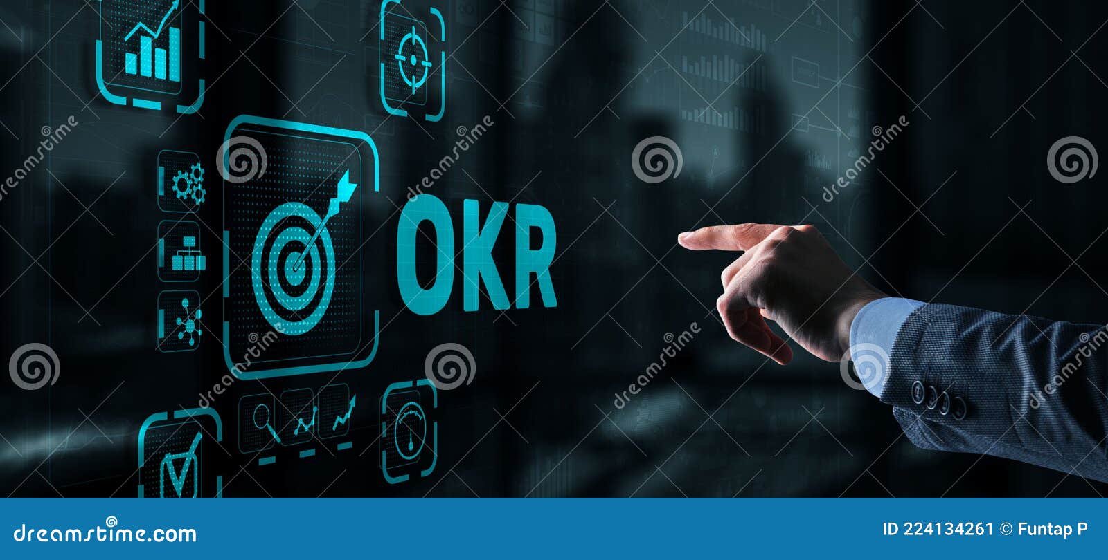 Objectives and Key Results OKR. Methods for Project Management Stock ...