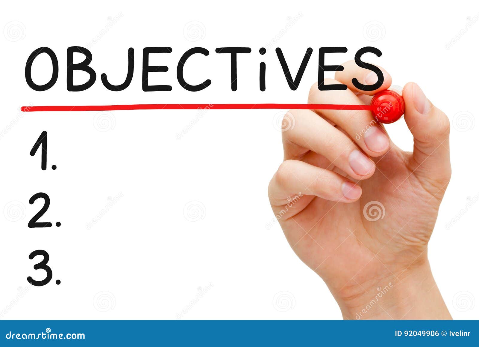 Objectives List stock photo. Image of project, promises - 92049906