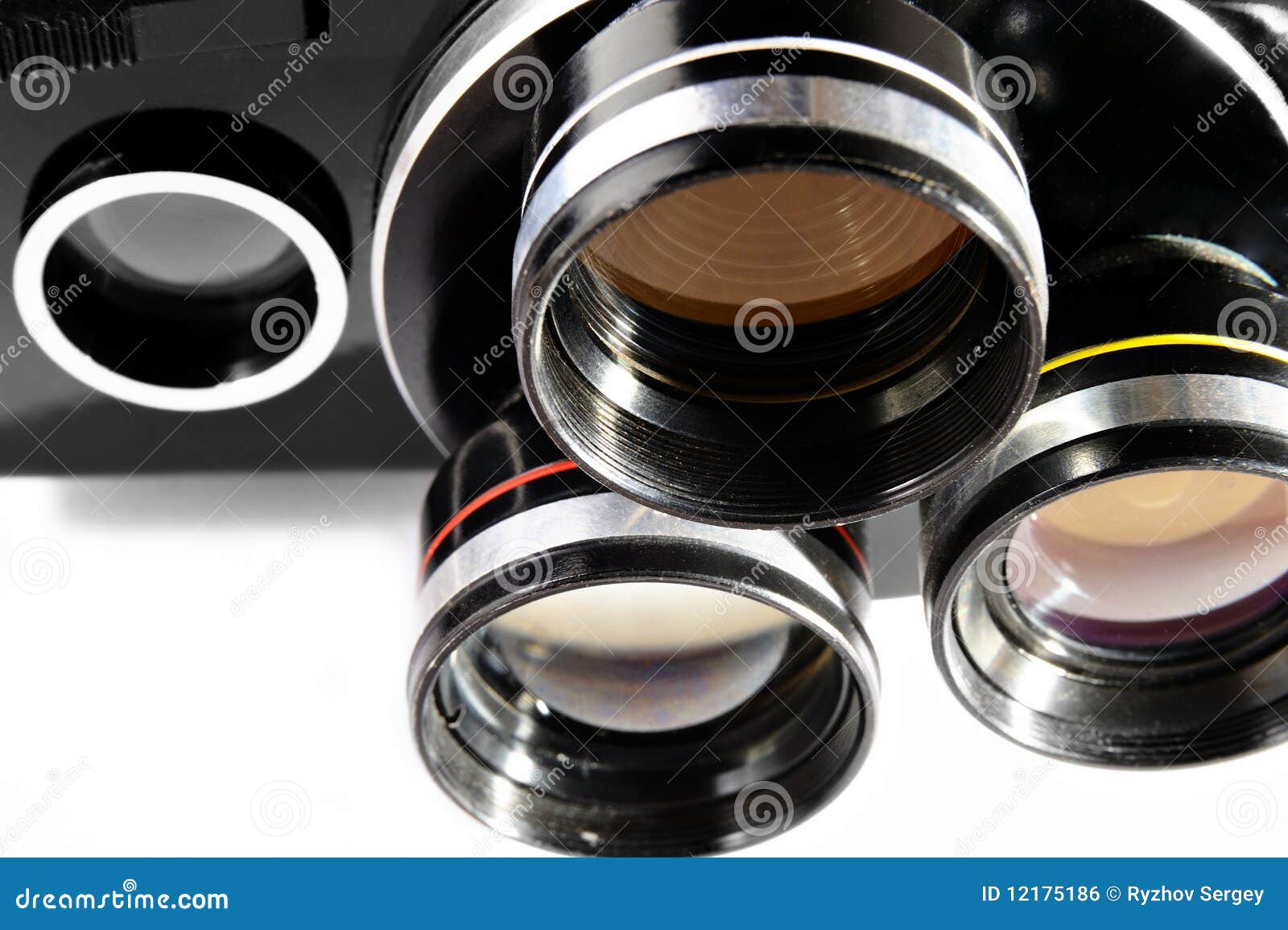 Objectives of an Movie Camera Stock Photo - Image of lens, retro: 12175186