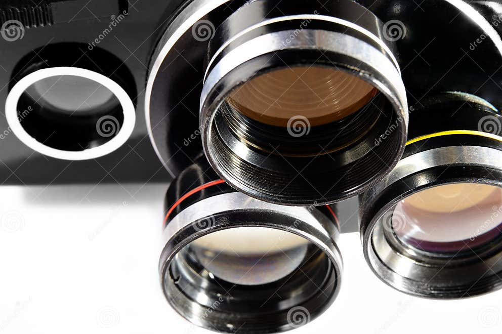 Objectives of an Movie Camera Stock Photo - Image of lens, retro: 12175186