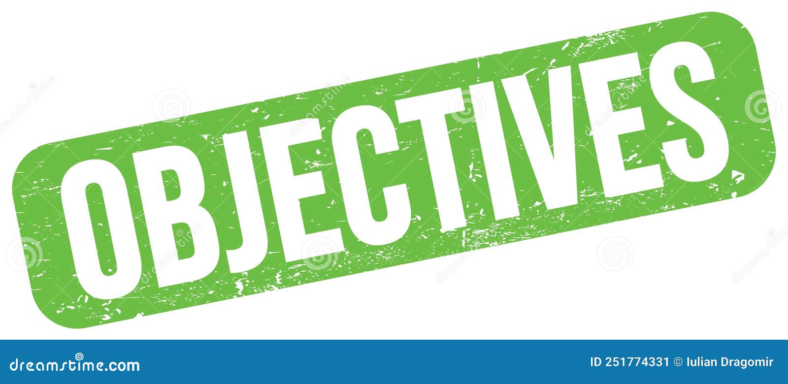 OBJECTIVES Text On Red Brown Ribbon Stamp Stock Photography ...