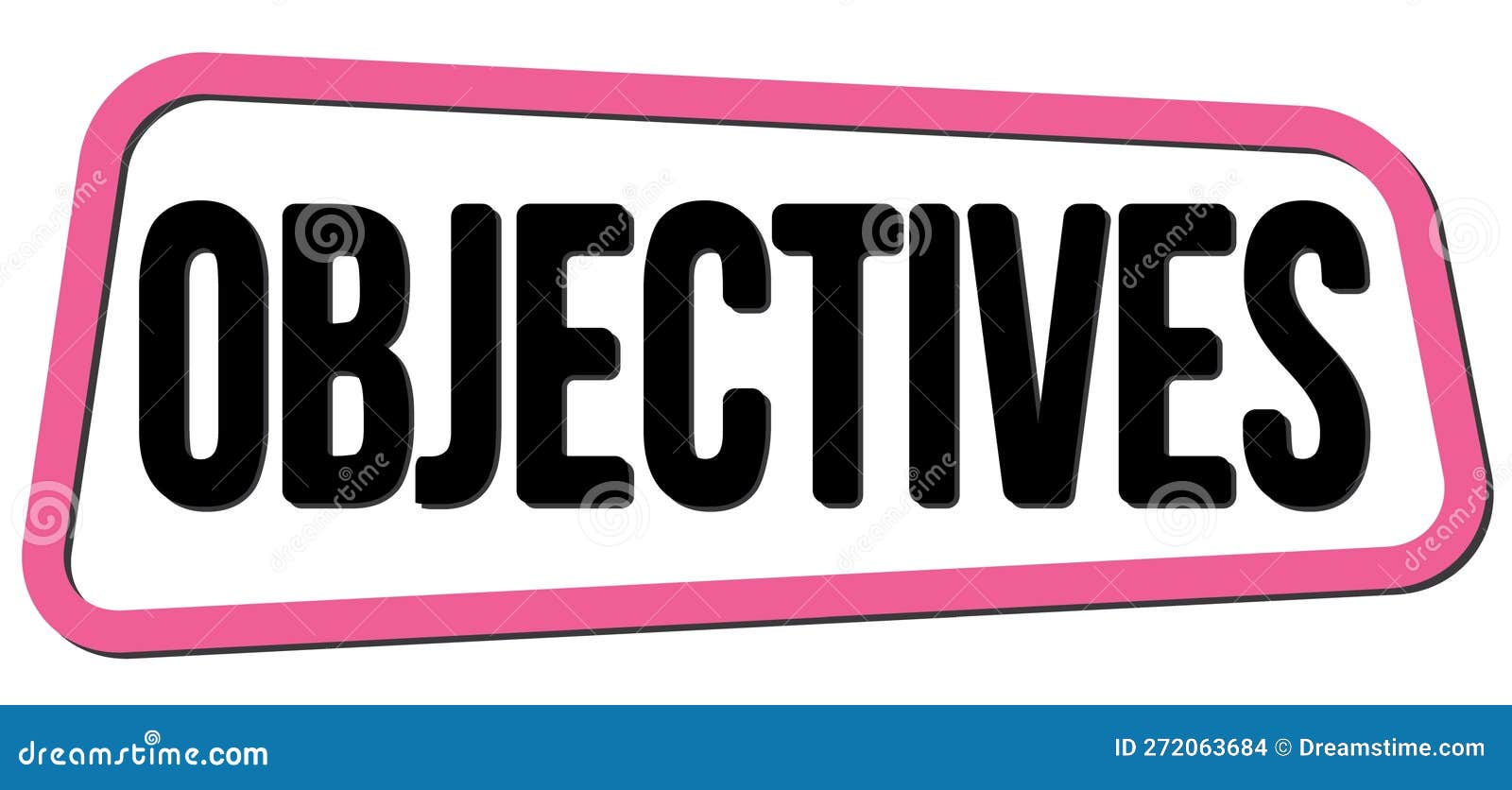 OBJECTIVES Text on Pink-black Trapeze Stamp Sign Stock Illustration ...