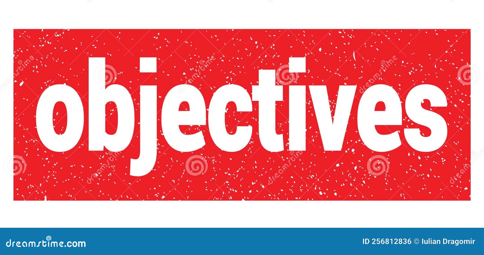 Objectives Text Written on Red Stamp Sign Stock Illustration ...