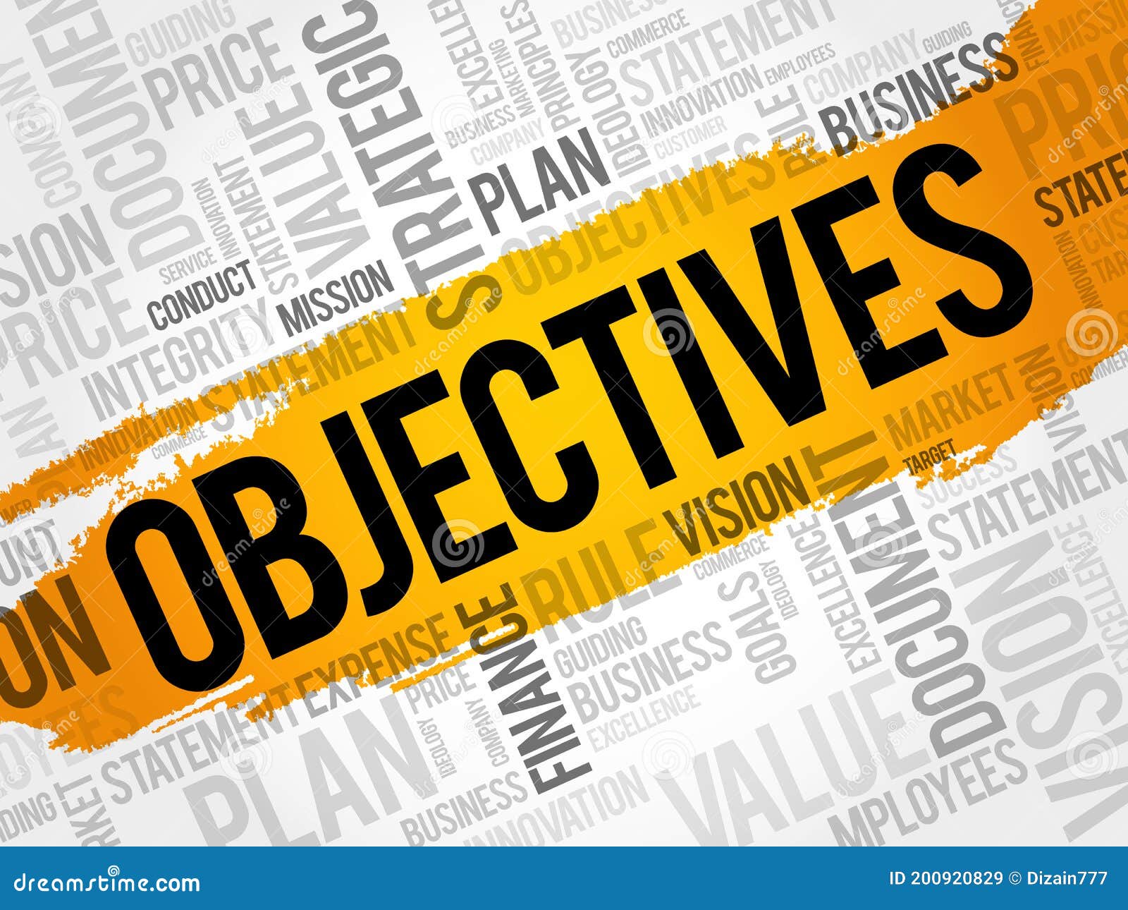 Objectives Word Cloud Collage Stock Illustration - Illustration of ...