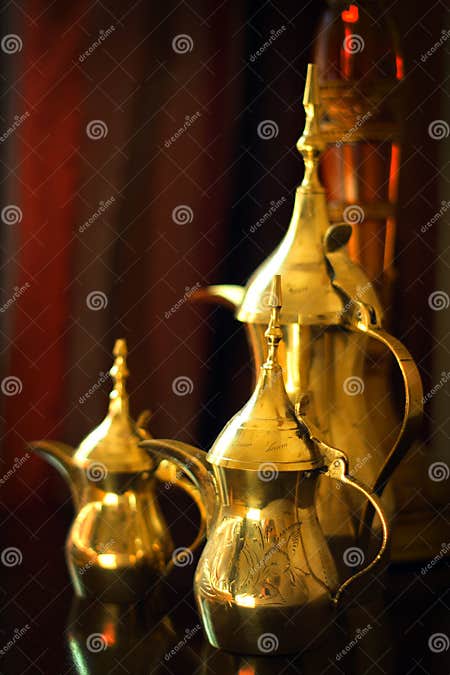 Objects: Arabic Coffee Pots Stock Image - Image of kuwait, tradition ...