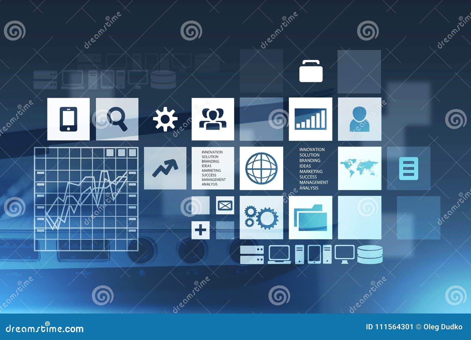 Close-up of Digital Signs on Blue Background Stock Image - Image of ...