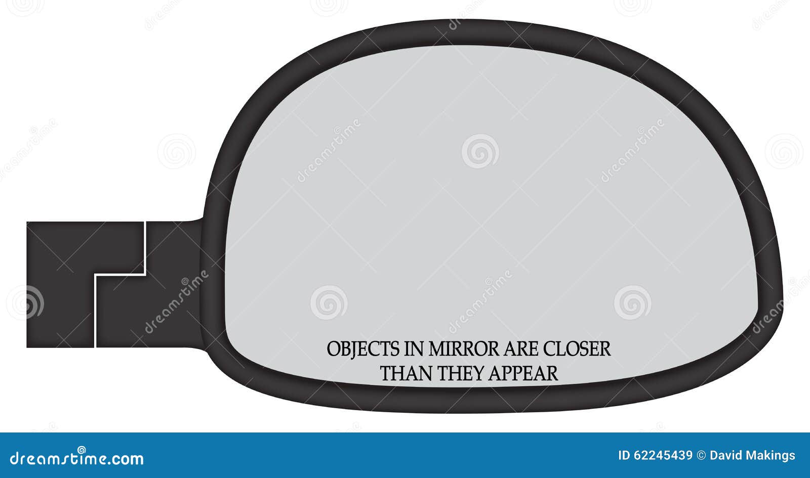 Objects in Car Side Mirror are Closer Stock Illustration - Illustration ...