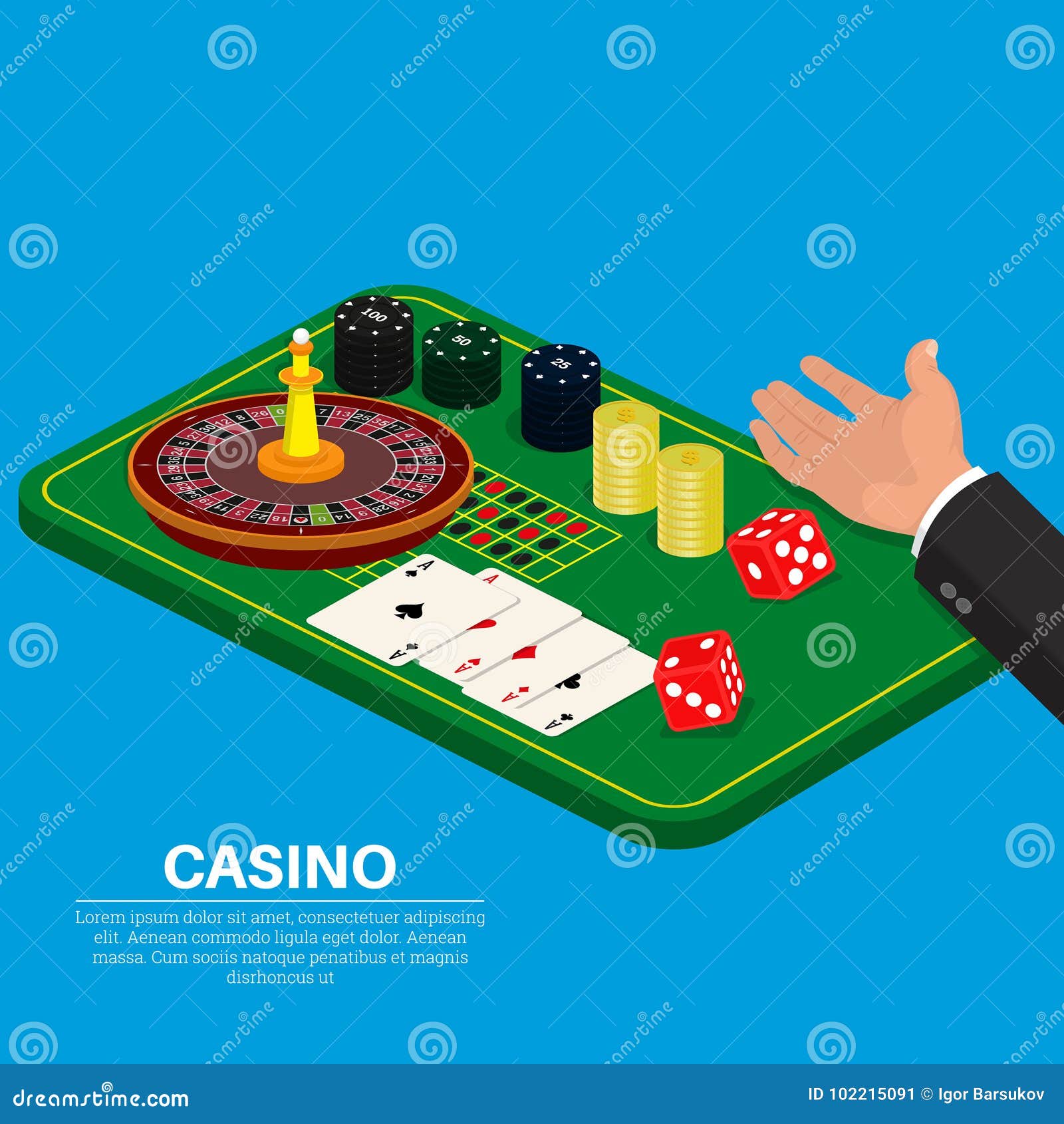 Objects of casino stock vector. Illustration of business - 102215091