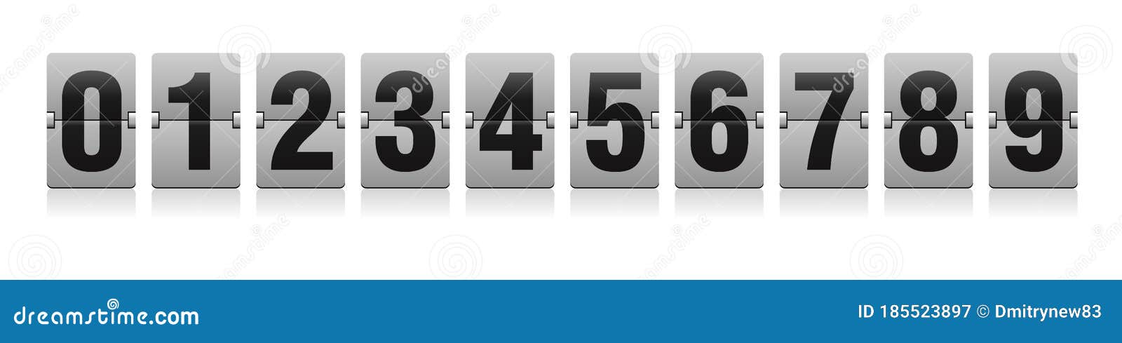 Flip Countdown Counter Timer Stock Vector - Illustration of scoreboard ...