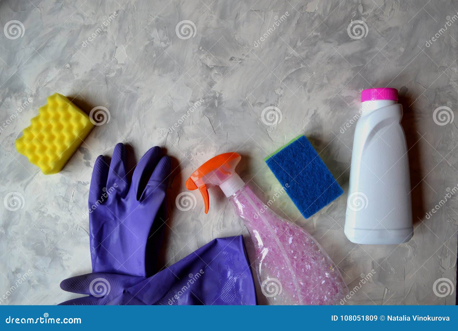 The Objects for Clean Up Home. Tools for Homework. Stock Image - Image ...