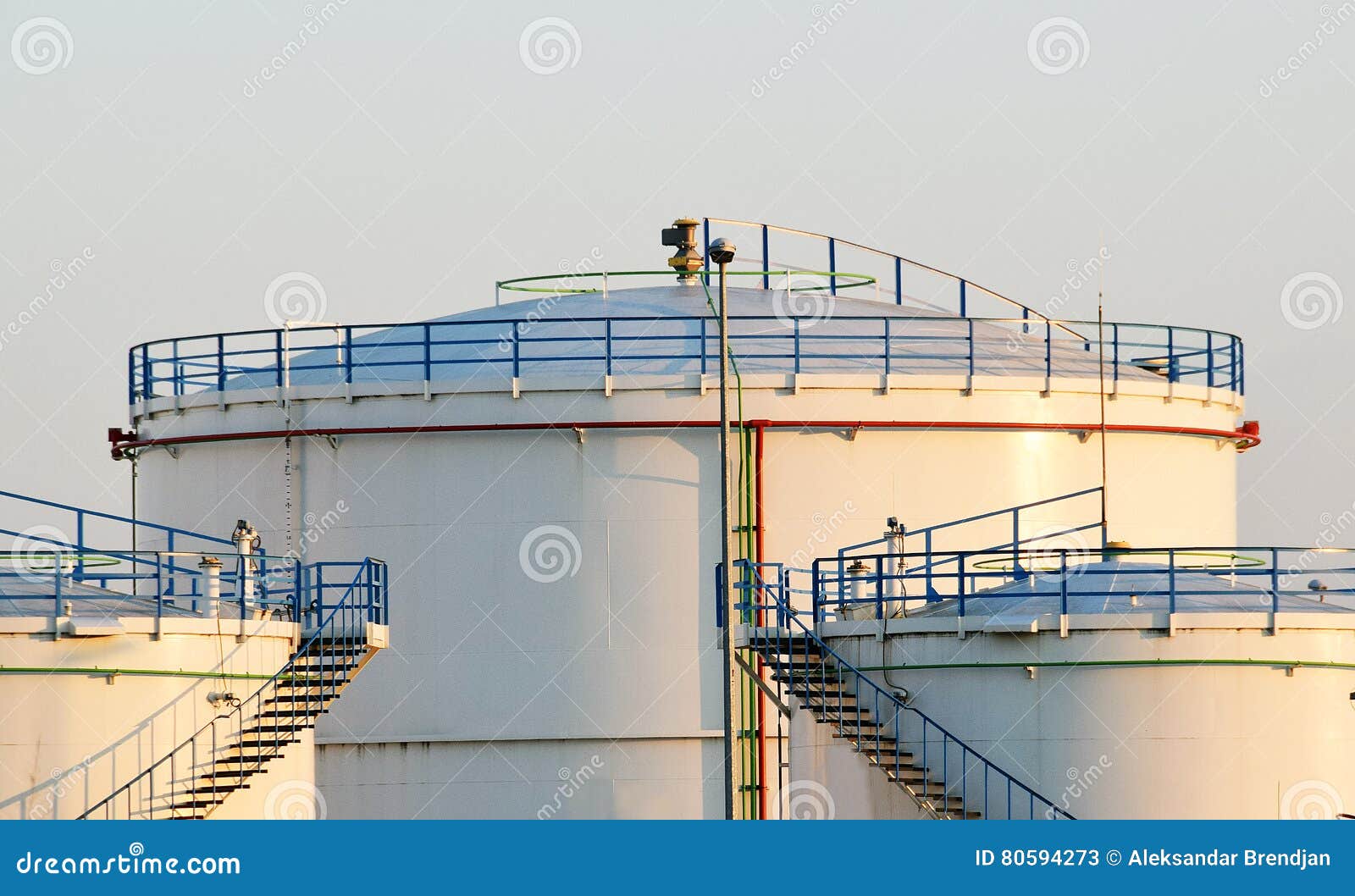 The Objects in the Container for Oil and Gasoline with Stairs Stock ...