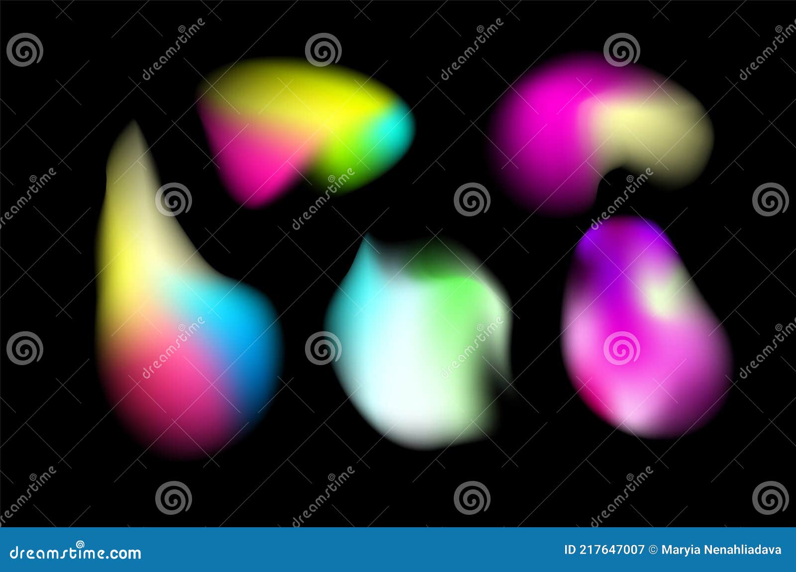 Objects with a Gradient. Vector Illustration Stock Vector ...