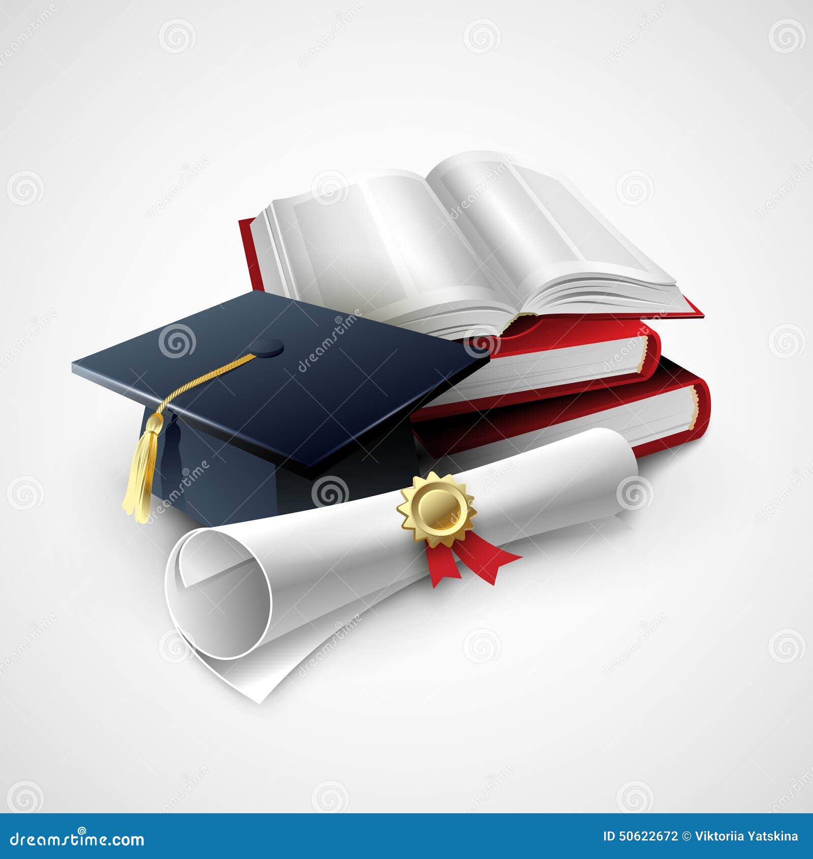 Objects for Graduation Ceremony. Vector Stock Vector - Illustration of ...