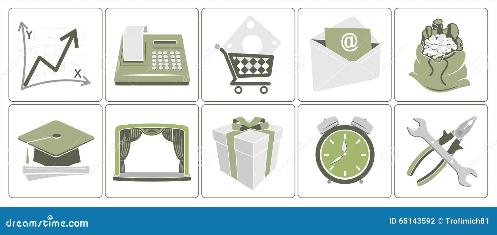 Objects icons stock illustration. Illustration of divided - 65143592