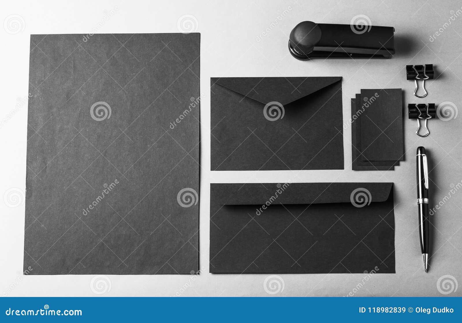 Set Of Variety Blank Office Objects,black And Royalty-Free Stock ...