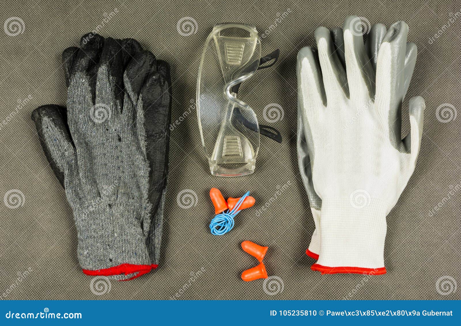 Objects for Personal Protection at the Workplace. Stock Photo - Image ...