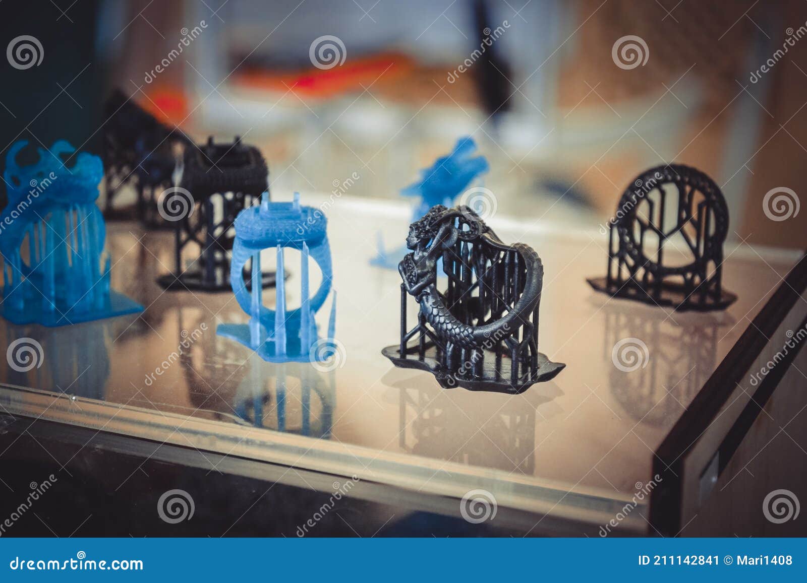 Objects Photopolymer Printed on a 3d Printer. Stock Image - Image of ...