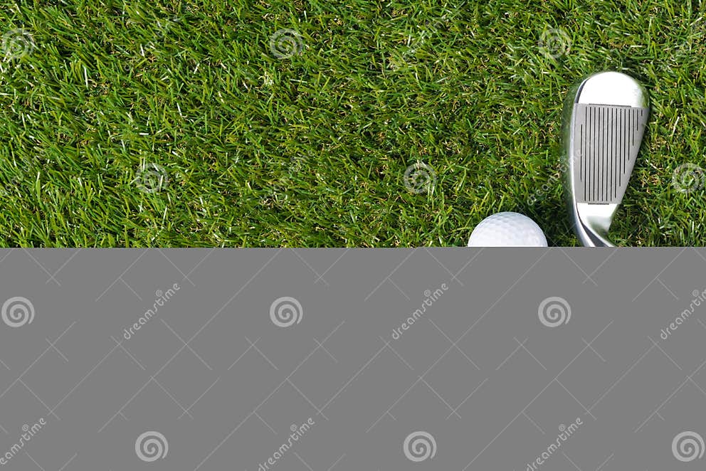 Objects for Playing Golf Lie on the Green Grass Stock Image - Image of ...