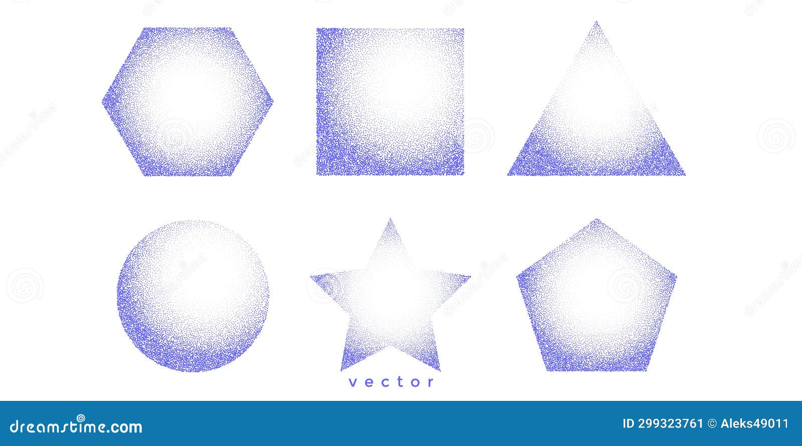 Objects from Points.Geometric Figures.White Noise Grainy Texture ...