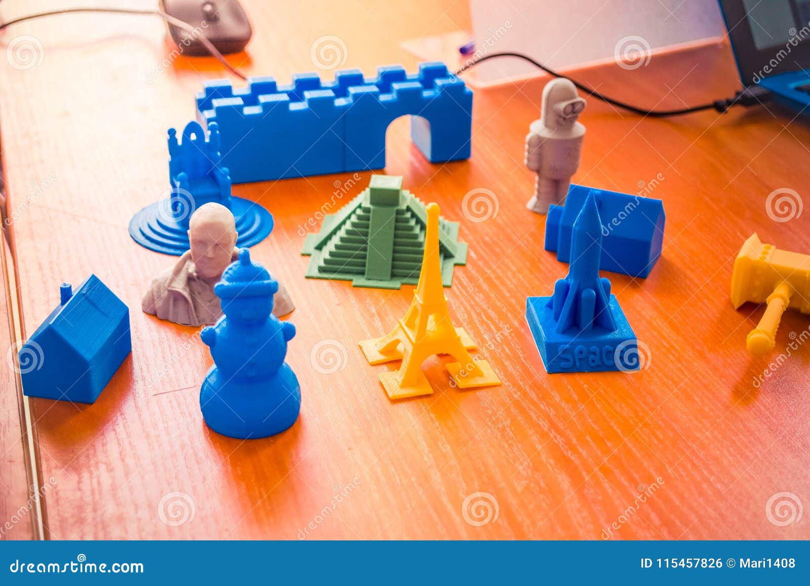 Objects Printed by a 3d Printer Stock Photo - Image of additive ...