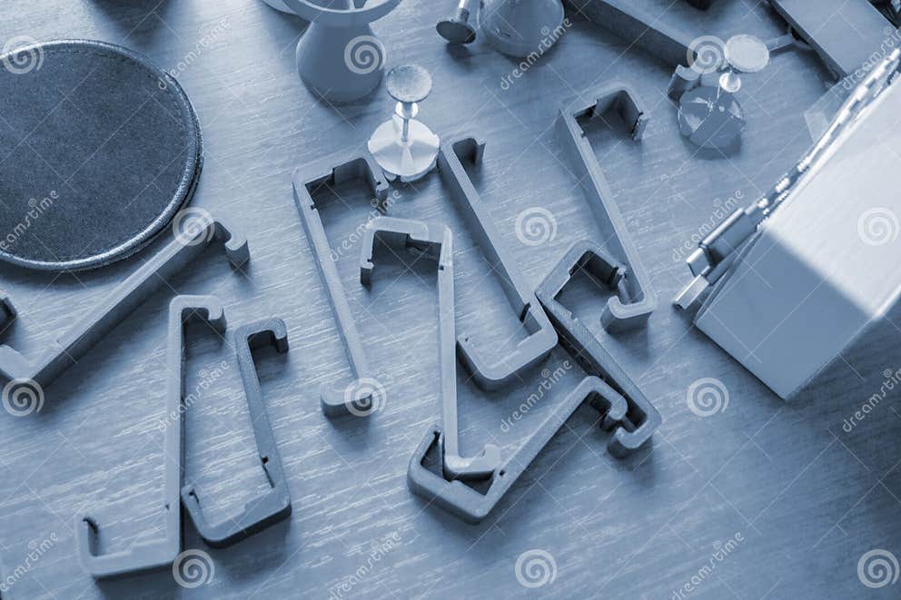 Objects Printed 3D Printer Melted Plastic Close-up Model Created 3D ...