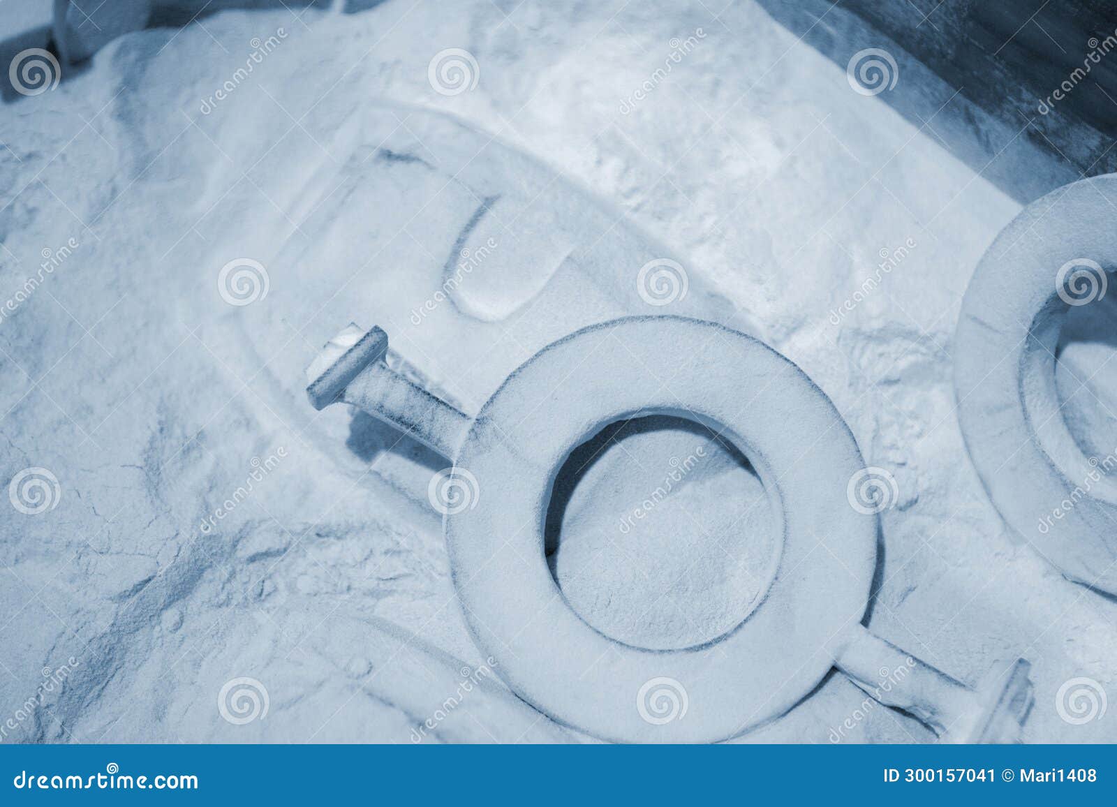 Objects Printed 3D Printer from Powdered Polyamide Lying White ...