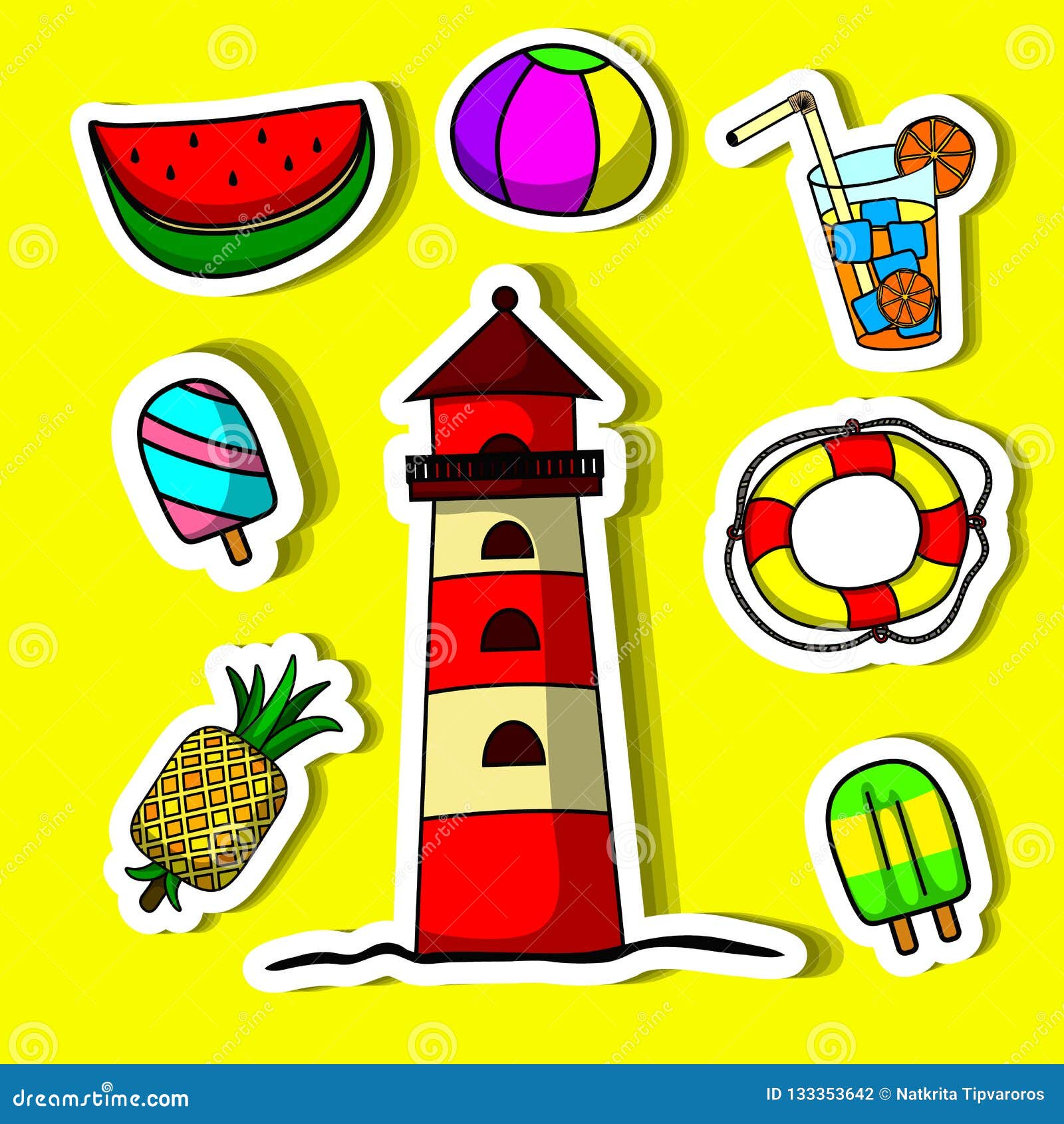 Objects of simple stock vector. Illustration of beautiful - 133353642