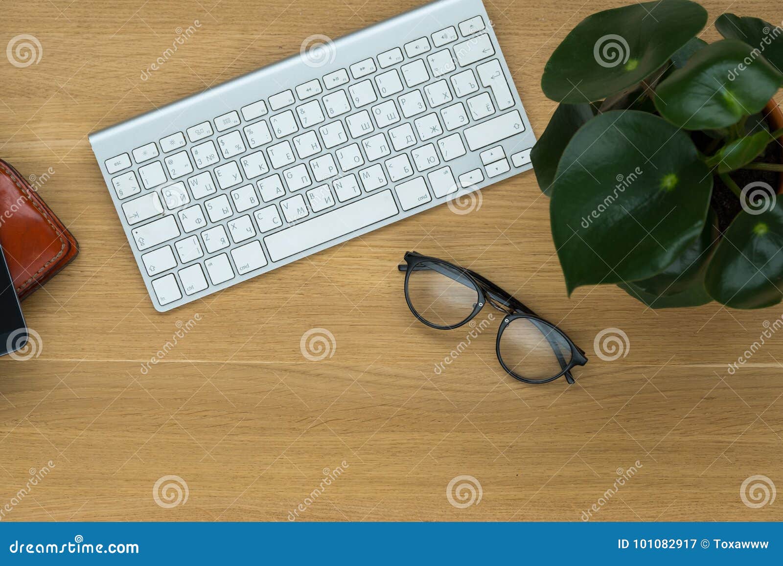Objects on the Table, Top View. Stock Image - Image of desk, view ...