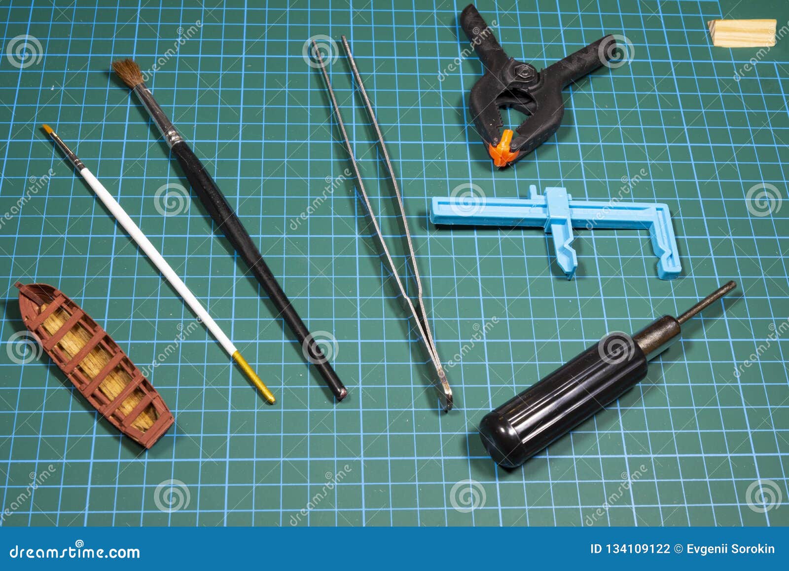 Objects and Tools for Ship Modeling Stock Photo - Image of work, model ...
