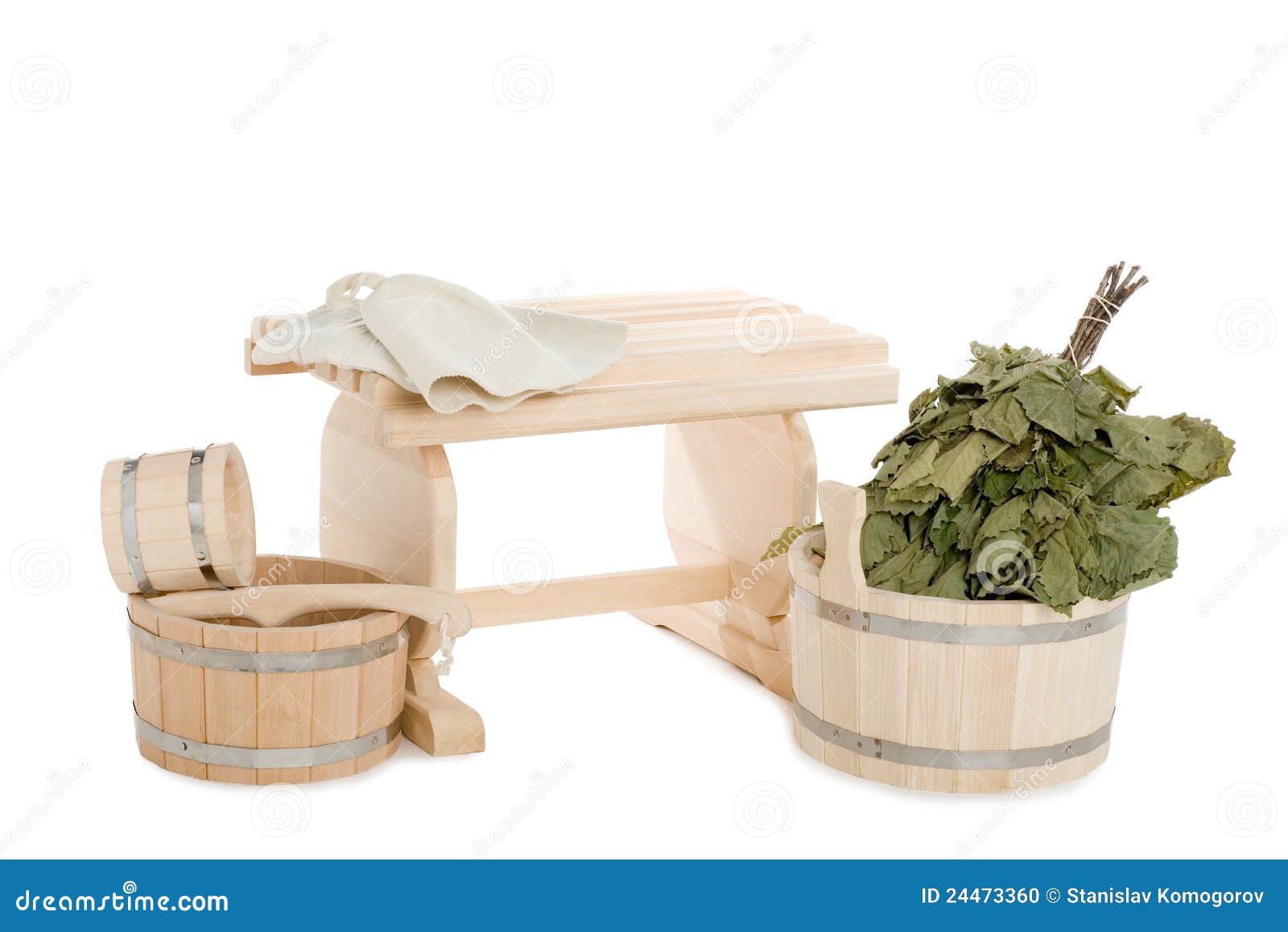 Objects Traditional Russian Bath Stock Photo - Image of isolated, brown ...