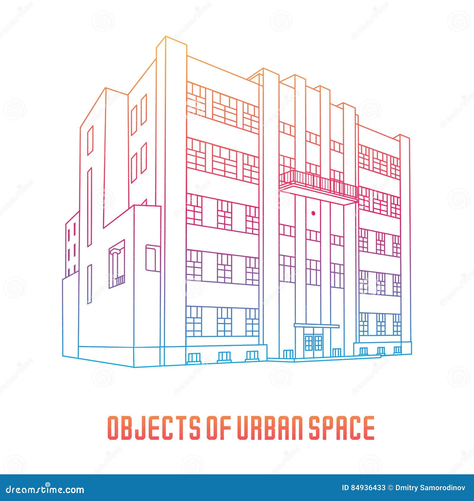Objects of urban space stock illustration. Illustration of decoration ...