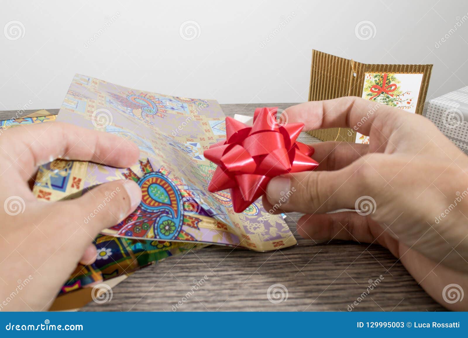 Objects for Wrapping a Christmas Gift Full of Colors Stock Image ...