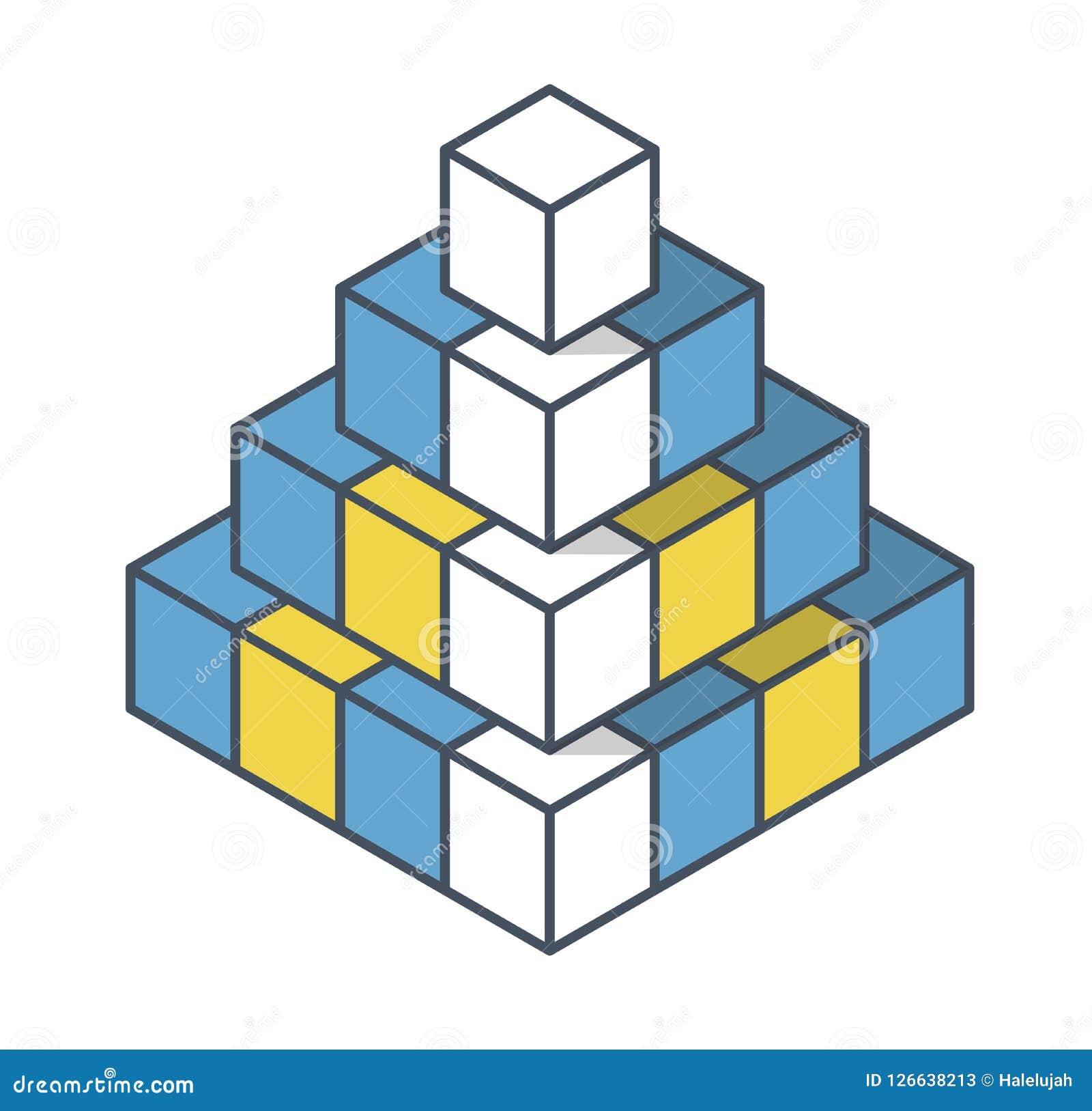 Objet Décrit Dans La Forme De La Pyramide Forme Abstraite De Vecteur De ...