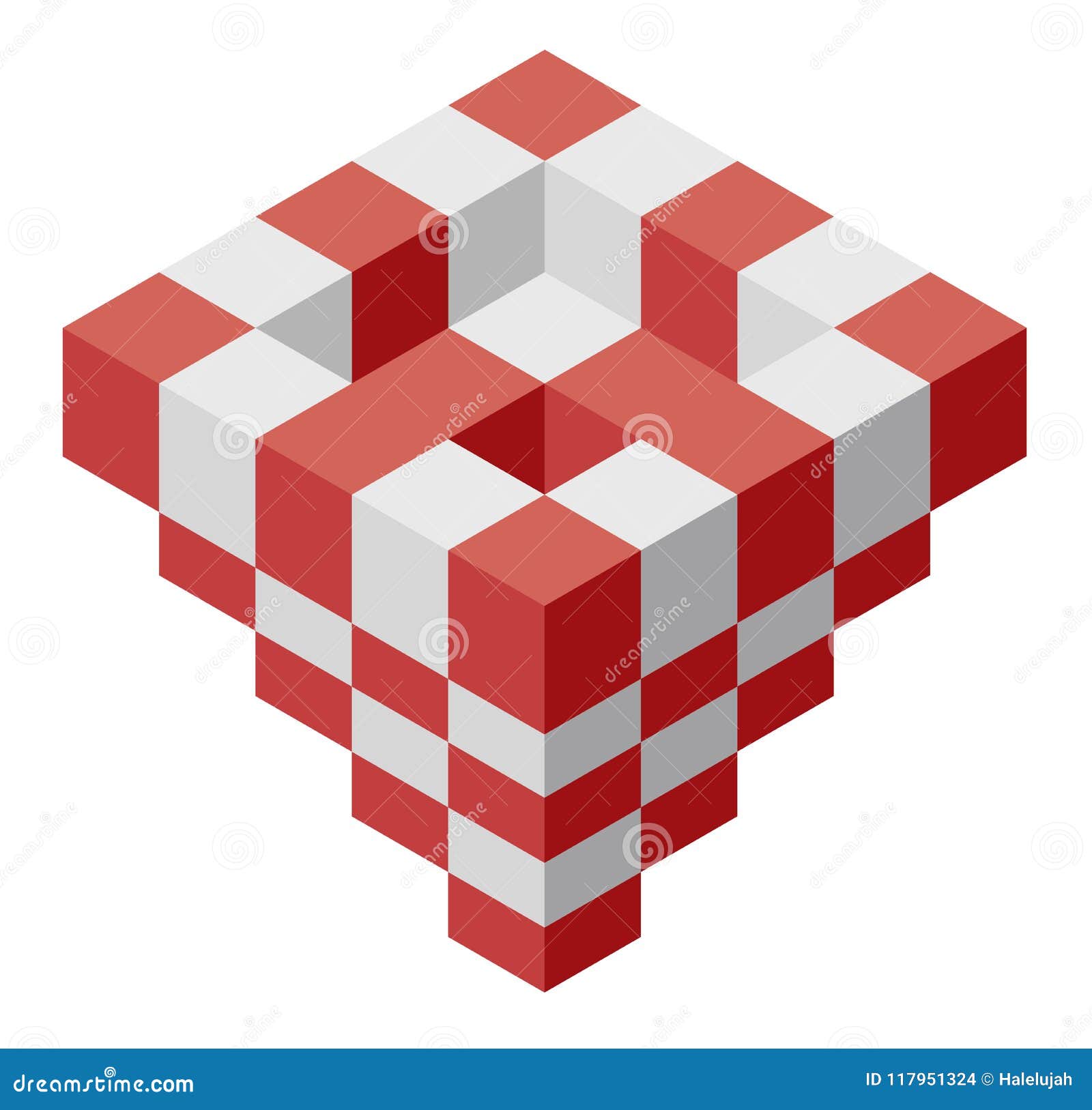 Objet Dans La Forme De La Pyramide Forme Abstraite De Vecteur De Cube ...