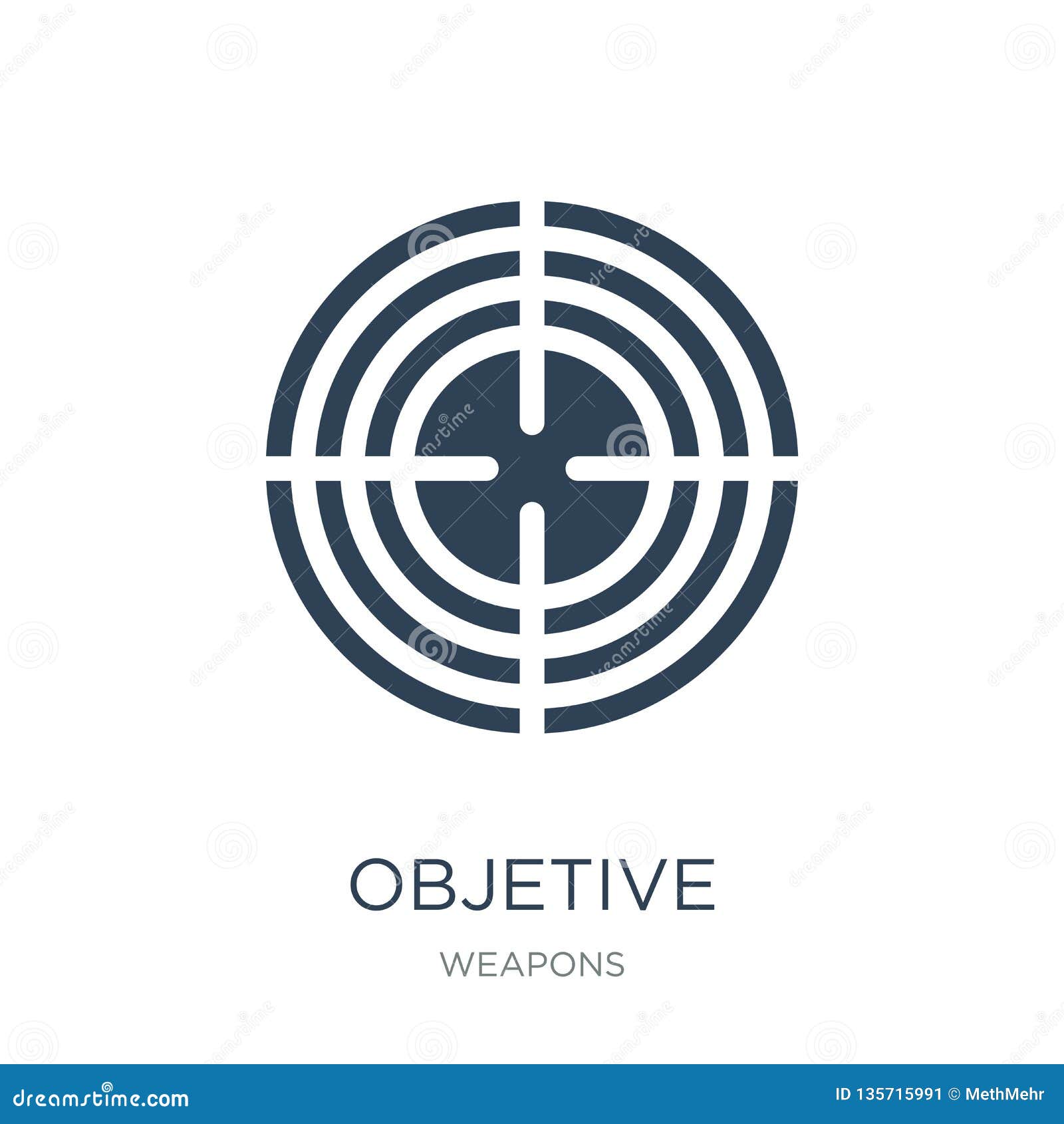 Objetive Icon in Trendy Design Style. Objetive Icon Isolated on White ...