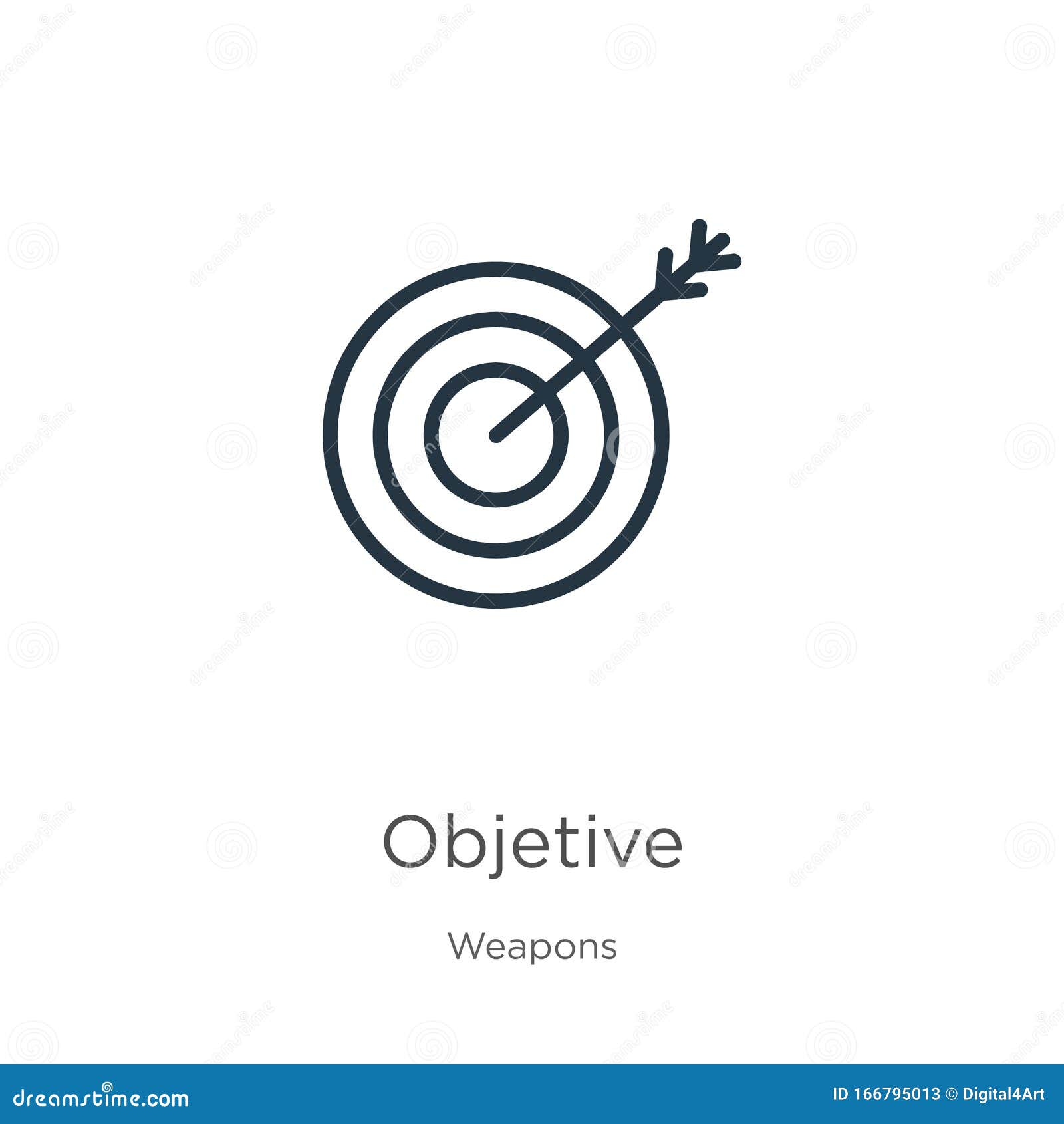 Objetive Icon In Trendy Design Style. Objetive Icon Isolated On White ...