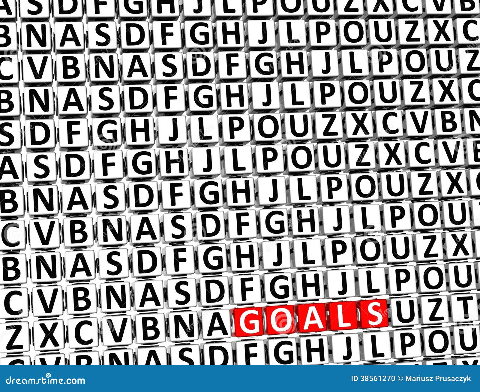 Objetivos Da Palavra 3D Dentro Dos Blocos Diferentes Das Letras ...