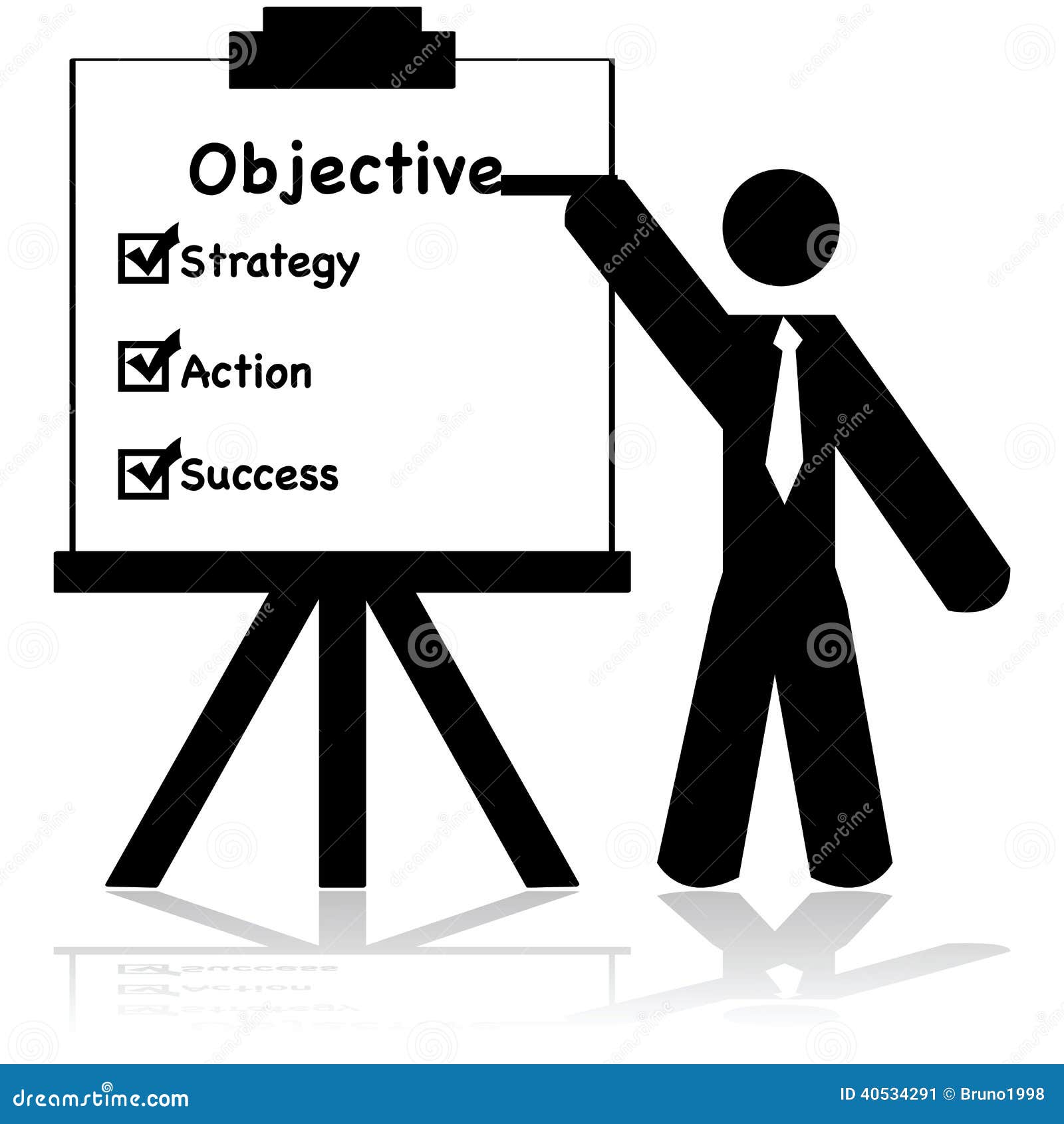 Objetivos de negócios ilustração stock. Ilustração de sinal - 40534291